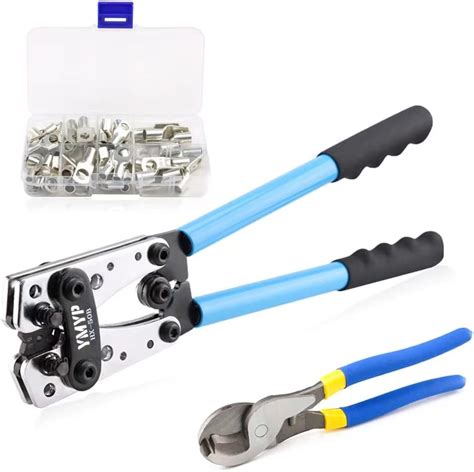Hks Battery Cable Lug Crimping Tool 10 1 Awg With Cutter And 60pcs Copper