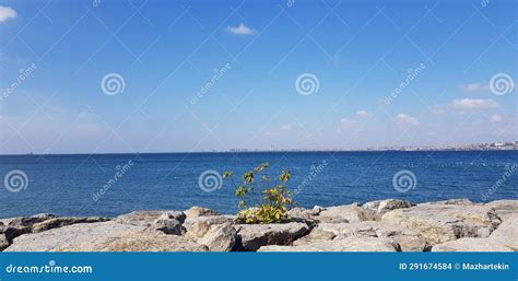 Peaceful Sea And Istanbul Historical Peninsula View Pleasure Stock