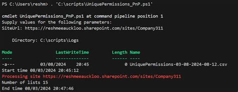 optimizing powershell scripts to check for unique permissions in