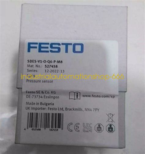 1pc New Festo Pressure Sensor Sde5 V1 O Q6 P M8 Via Dhl Or Fedex Ebay