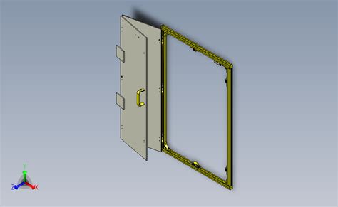 102 带铝合金型材开闭开关的折叠门 Solidworks 2010 模型图纸免费下载 懒石网