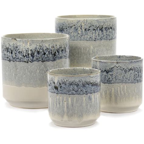 Blau Weißer Übertopf Ocean Von Serax Urban Jungle