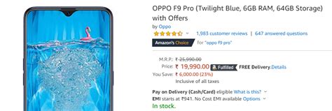 Oppo F9 Pro Price Reduced By Rs2000 In India Vishesh Baat News