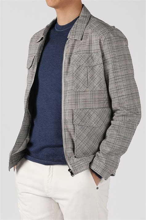 체크 인조 가죽 코치 재킷 M Ncjp53panicale