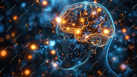 Premium Photo | Brain with illuminated neural connections The concept of cognitive functions