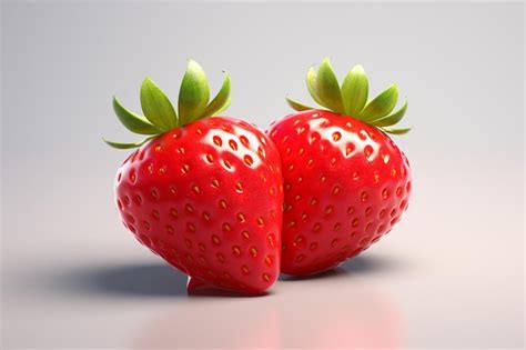 Premium Photo Strawberry Realistic Sweet Berry D Fruit