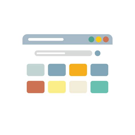 browser interface icon flat vector computer window 17337582 vector art
