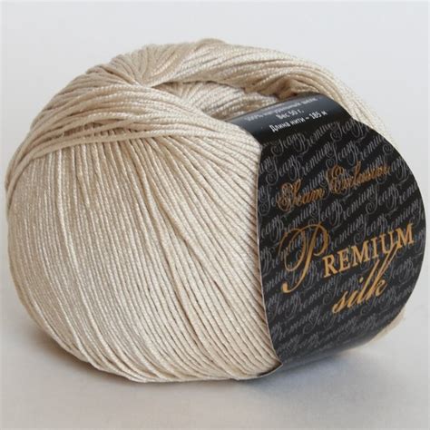 Пряжа Premium silk цвет 05 бежевый, 10*(185м/50г), 100% натуральный ...