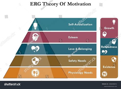 Erg Theory Motivation Self Actualization Esteem Stock Vector Royalty