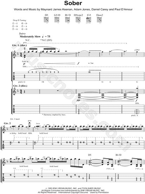 Sober Guitar Chords