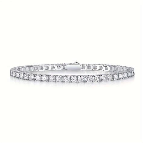 Moissanite Tennis Bracelet 925 Sterling Silver Weight 5mm Size
