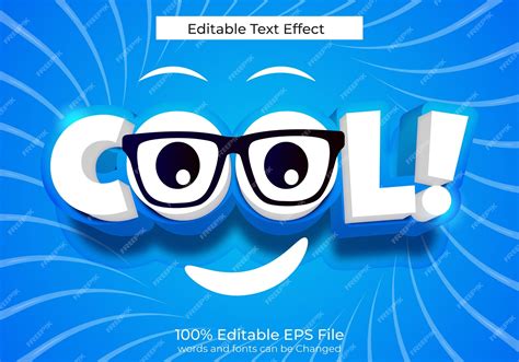 premium vector cool 3d text effect editable cartoon 3d text effect