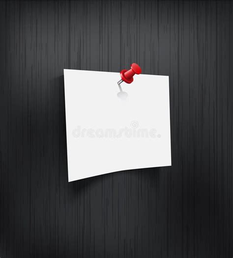 Pinned White Paper Stock Vector Illustration Of Announcing 39565314