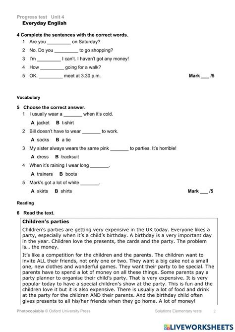 Solutions Eleme Free Interactive Worksheets 6826589