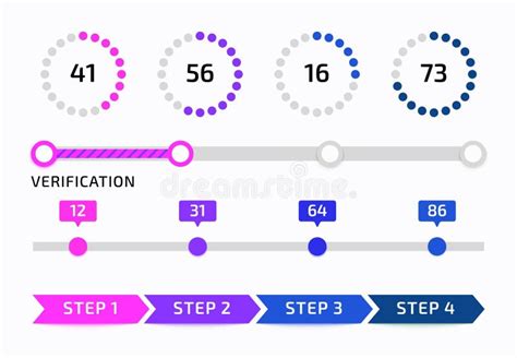 Progress Bar Infographic Design Chart Numbers Loading Process