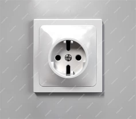 Premium Ai Image Electrical White Socket Isolated On A White Wall