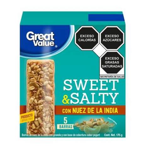 Barras Great Value De Nuez De La India Con Granola 175 G Walmart