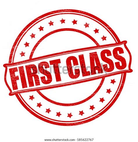 Stamp Text First Class Insidevector Illustration Stock Vector Royalty