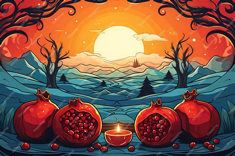 Premium Ai Image Yalda Night Festival Concept Of Banner Design Of A