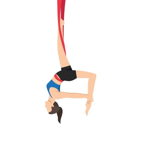 Young Woman Doing Reclining Hero Pose Saddle Vector Image