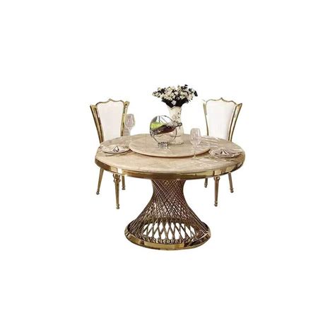 Xlmoebel Esstisch Designer Goldener Kreis Tisch Edelstahl Möbel
