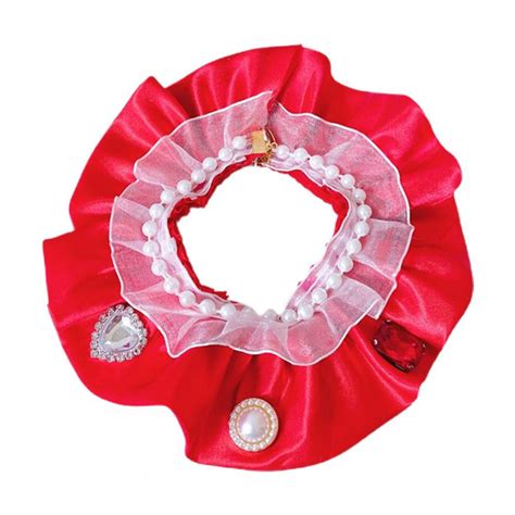 Badu Bg Сладка кърпа за слюнка за домашни любимци Прекрасна дантелена мека кърпа за нагръдник за