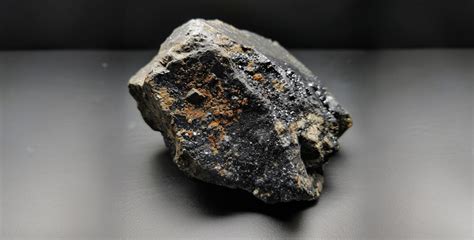 Premium Photo Realistic Iron Meteorite Specimen With Black Fusion