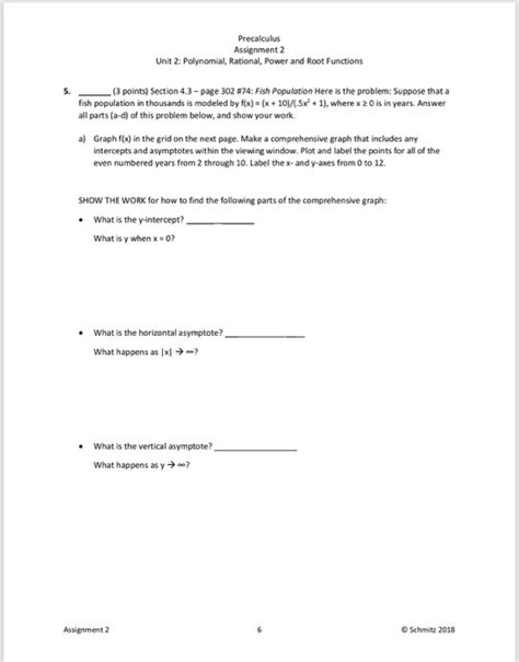 Solved Precalculus Assignment 2 Unit 2 Polynomial