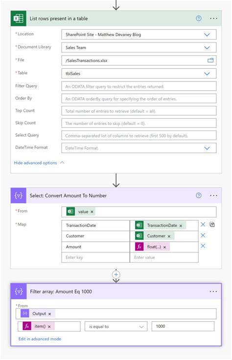 How To Filter Excel Table Rows In Power Automate Text Numbers Dates