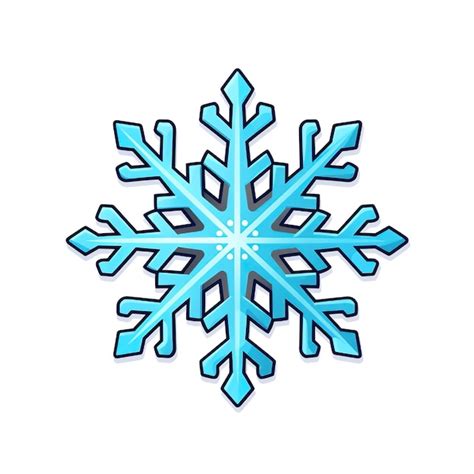 Premium Ai Image Snowflake Icon Flat Illustration Style