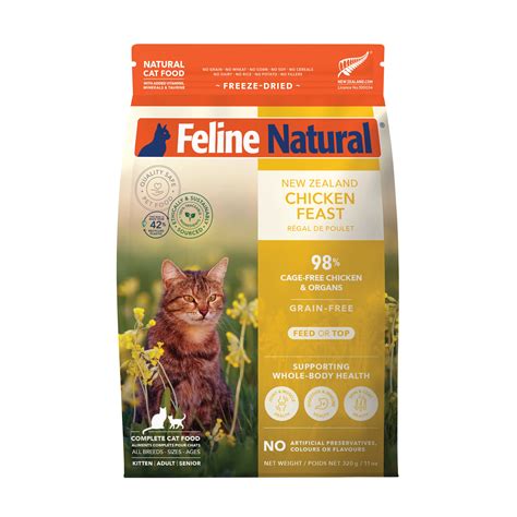 Feline Natural Grain Free Freeze Dried Cat Food Chicken And Lamb