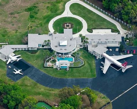 Aerial View Of John Travoltas Million Dollar Estate House With