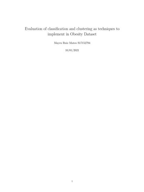 Data Mining Report Example 3 Pdf