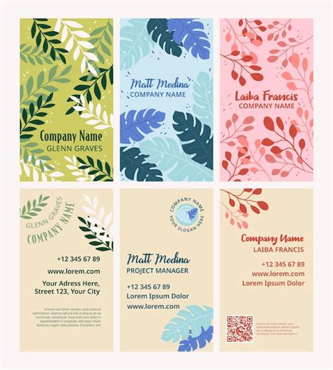 Premium Vector Branding Design Set With Botanical Elements