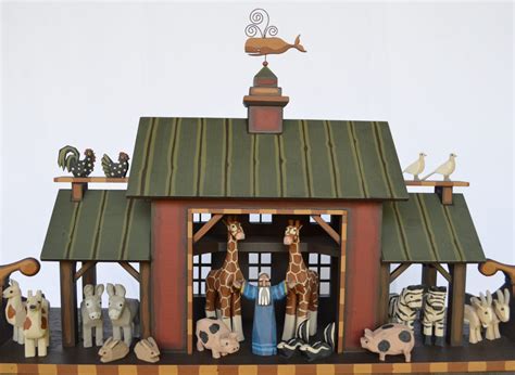 Handmade Wooden Noahs Ark Wood Noahs Ark Hand Etsy Uk