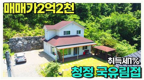 국유림과 계곡을 품은 힐링주택 독립된 12층 게스트룸 에어비앤비활용 공시가1억이하 취득세1 깔끔한 내부 바로 사용가능