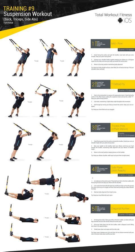 16 mejores imágenes de TRX Rutinas de ejercicio Rutinas de entrenamiento y Entrenamiento