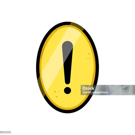 Danger Yellow Warning Sign Cartoon Vector Illustration Stock