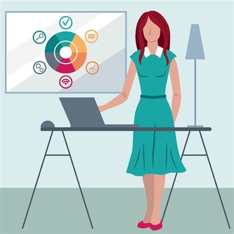 Stylish Woman Analyzing Data Visualization Dashboard Jiffy Designs