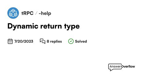 Dynamic Return Type Trpc
