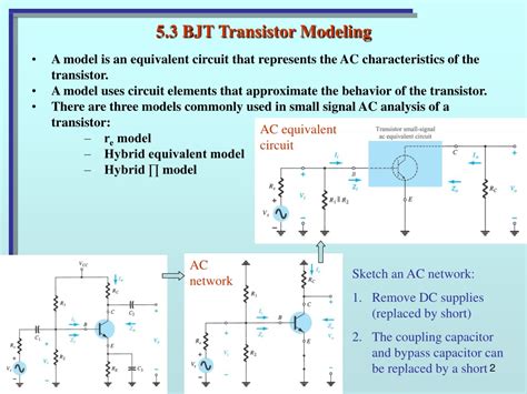 PPT Transistor Modeling For AC Analysis BJT Circuit Models