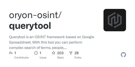 GitHub Oryon Osint Querytool Querytool Is An OSINT Framework Based On Google Spreadsheet