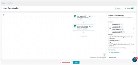 Rich Text Formatting In Messages Sent Through Workflows Beekeeper Help Center