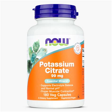 Now Foods Potassium Citrate 99 Mg Electrolyte Balance Trufiteu