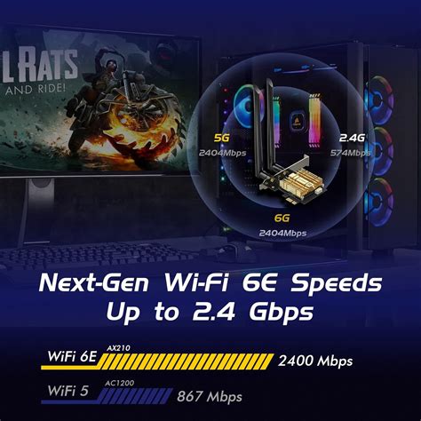 EDUP WiFi E AX PCIE WiFi Card Bluetooth With Heat Sink Upgrade To GHz GHz GHz Tri