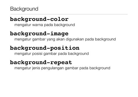 Css Dasar Background Ppt