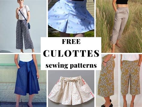 10 Free Culottes Sewing Patterns For Women ⋆ Hello Sewing