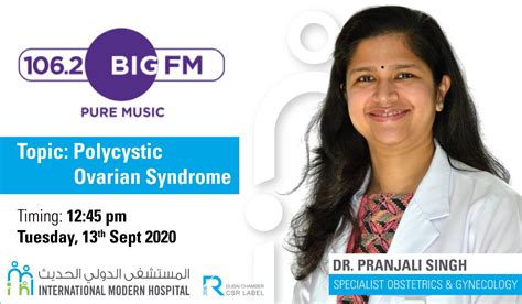 Dr Pranjali Singh Specialist Ob Gyn At Imh Live On 106 2 Big Fm