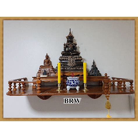 หิ้งพระ หิ้งพระติดผนัง ขนาด7038 ซม หิ้งพระไม้สัก ชั้นวางพระ ที่วางพระ ชั้นวางของ ไม้ ไม้สัก