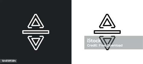 흰색과 검은색 색상의 수직 크기 조정 윤곽선 아이콘입니다 수직 크기 조정 평면 벡터 아이콘의 화살표 컬렉션에서 웹 모바일 앱 및 Ui에 대한 컬렉션 0명에 대한 스톡 벡터